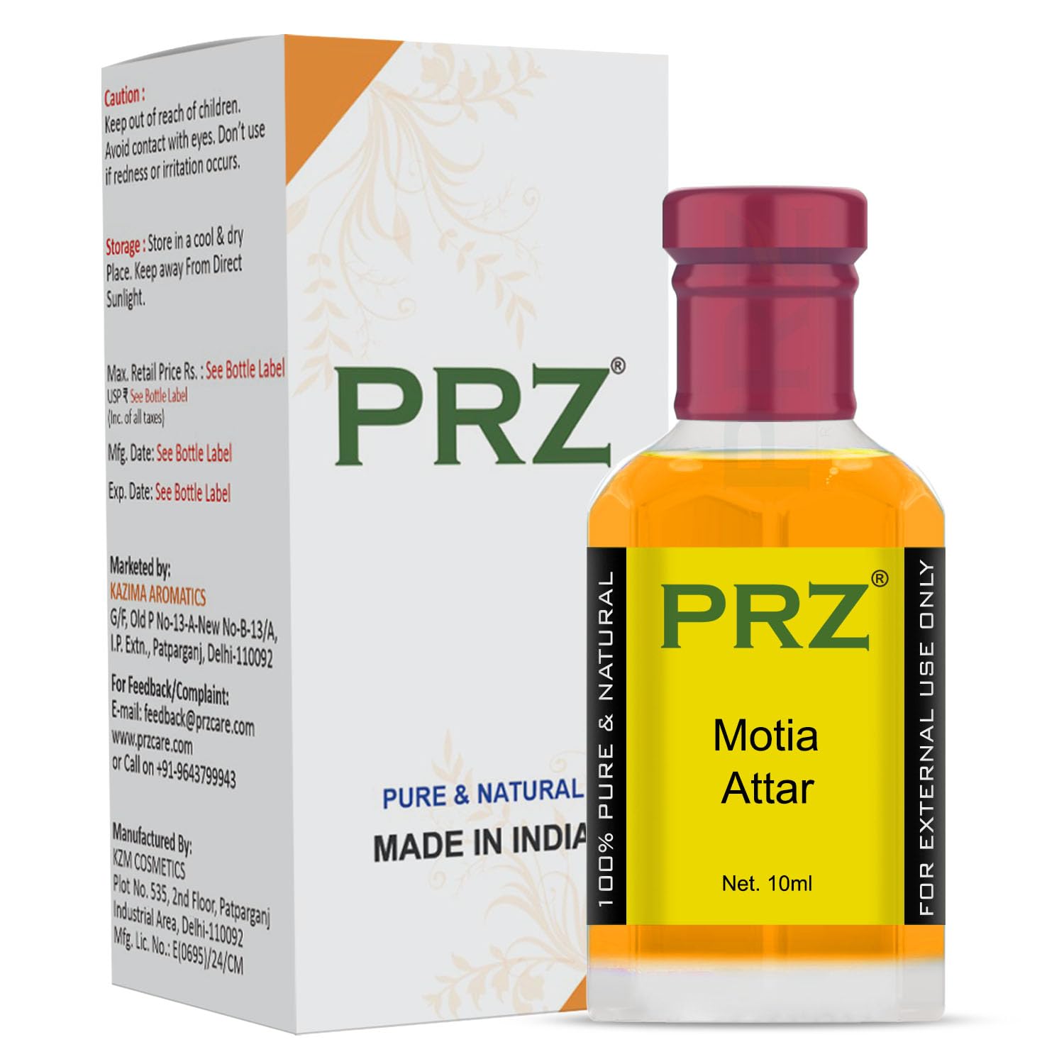 Motia Attar Roll-On for Unisex - Pure Natural Perfume (Non-Alcoholic ...